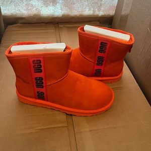 UGG | Shoes | Uggs Classic Mini Side Logo Ii Hazard Orange | Poshmark